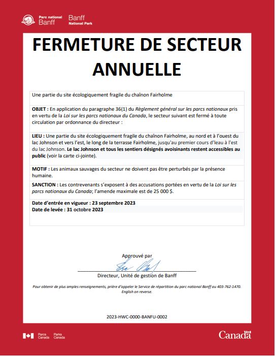 Bulletins - * - Parc national Banff