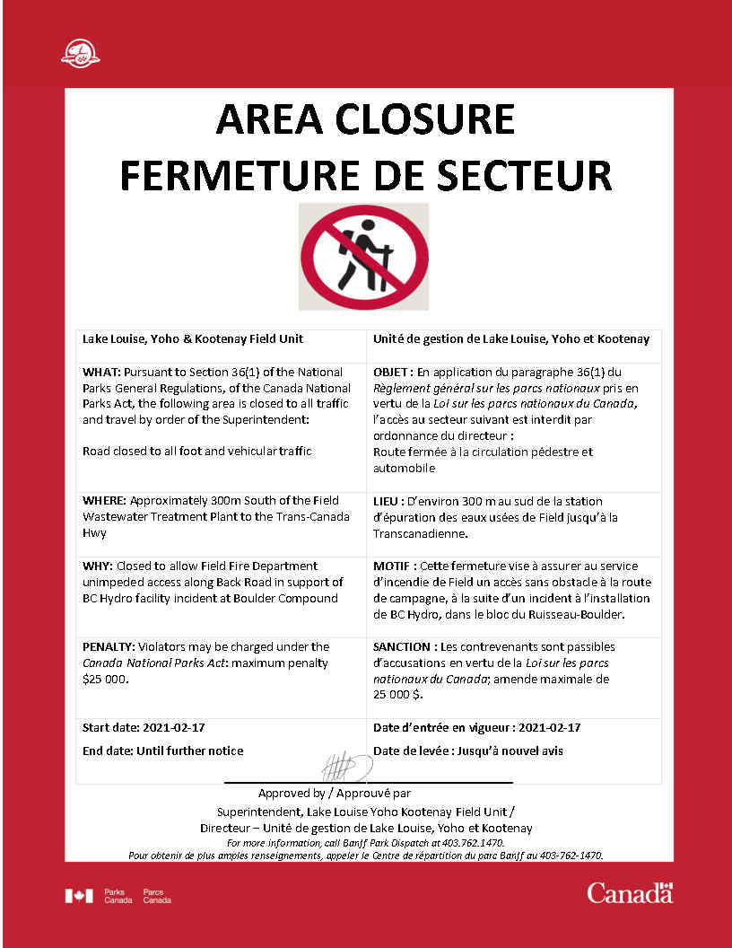 Bulletins - * - Parc national Banff