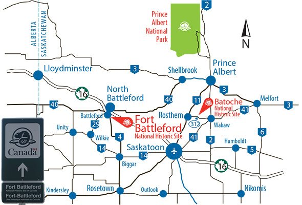 How to get here - Fort Battleford National Historic Site