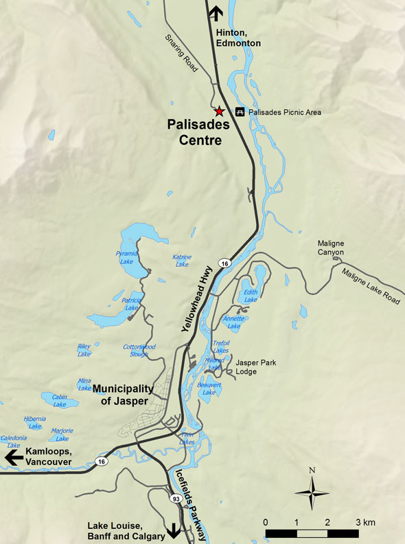 Directions to the Palisades Centre - Jasper National Park