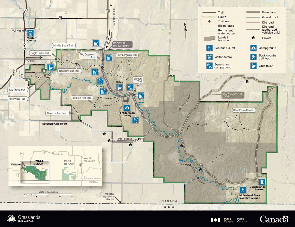 Park maps - Grasslands National Park